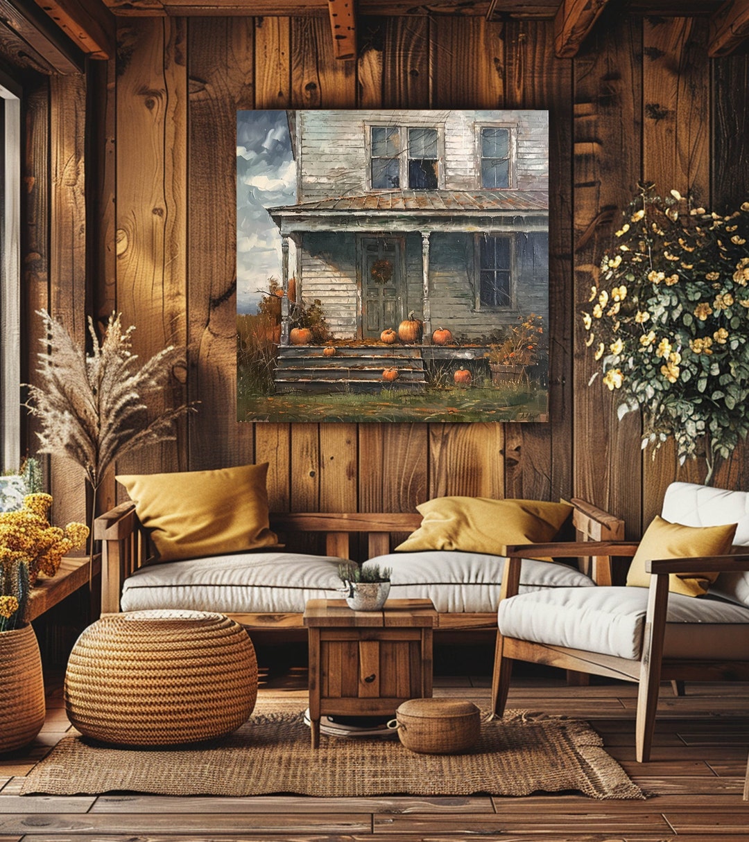 Rustic Farmhouse Autumn Canvas, Country Wall Art, Rustic Wall Art Fall ...