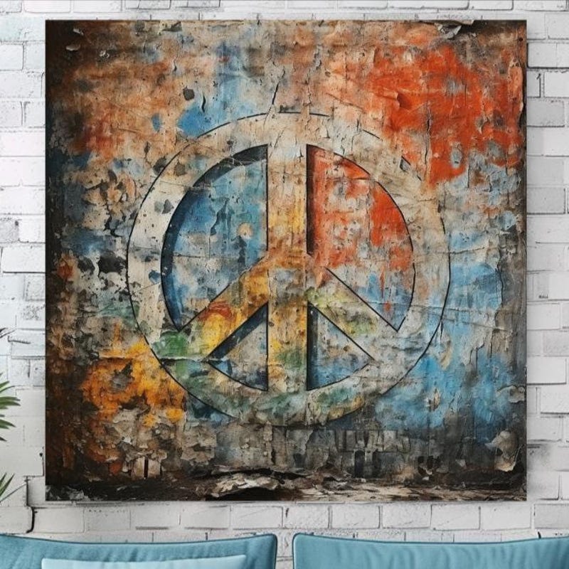 Peace Sign Wall Art - Etsy