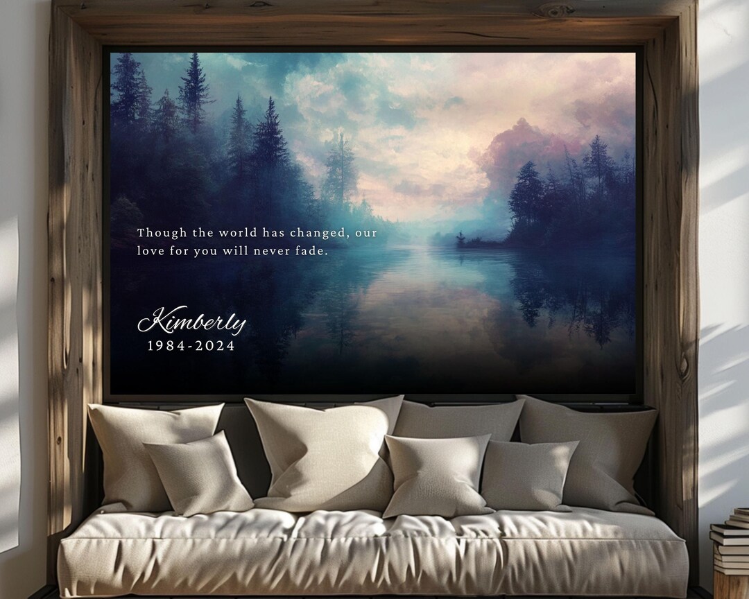 Memorial Canvas Art, Custom Ethereal Landscape Art Wall Decor ...