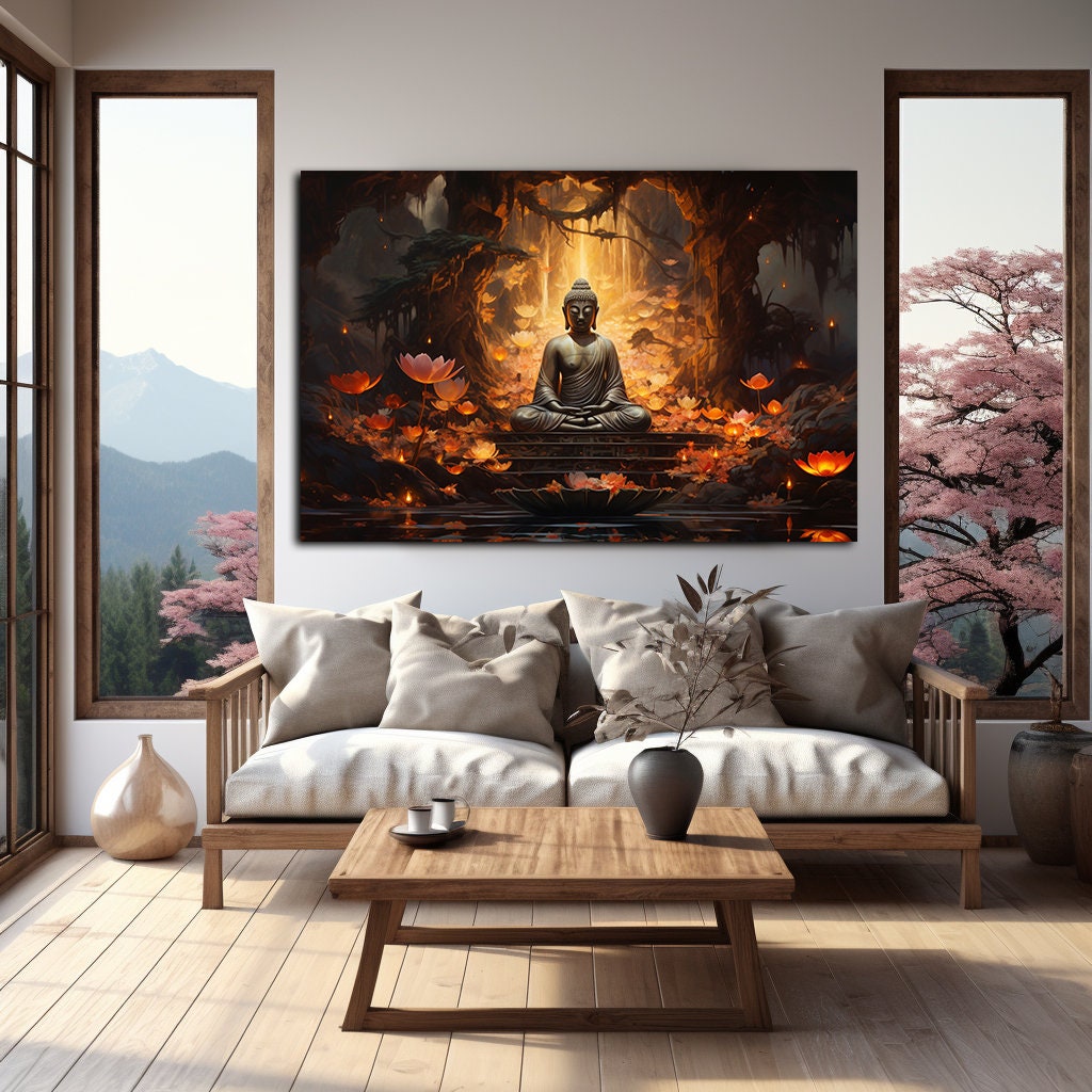 Buddha Wall Art Digital Download, Buddha Art Print, Buddhist Art, Buddhism Wall Art, Buddha Home ...