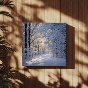 Winter Forest Canvas Wall Art, Serene Snowy Home Decor, Cozy Winter ...