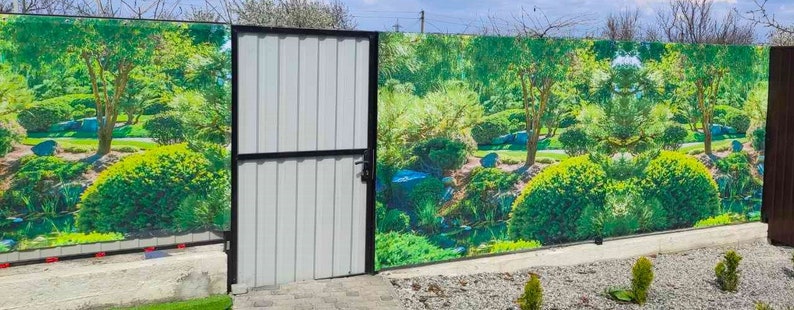 Garden Art Outdoor Privacy Screen, Print Green Oasis, Outdoor Privacy ...