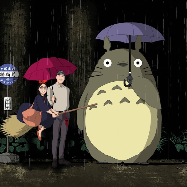 Studio Ghibli Anime Portrait - Etsy