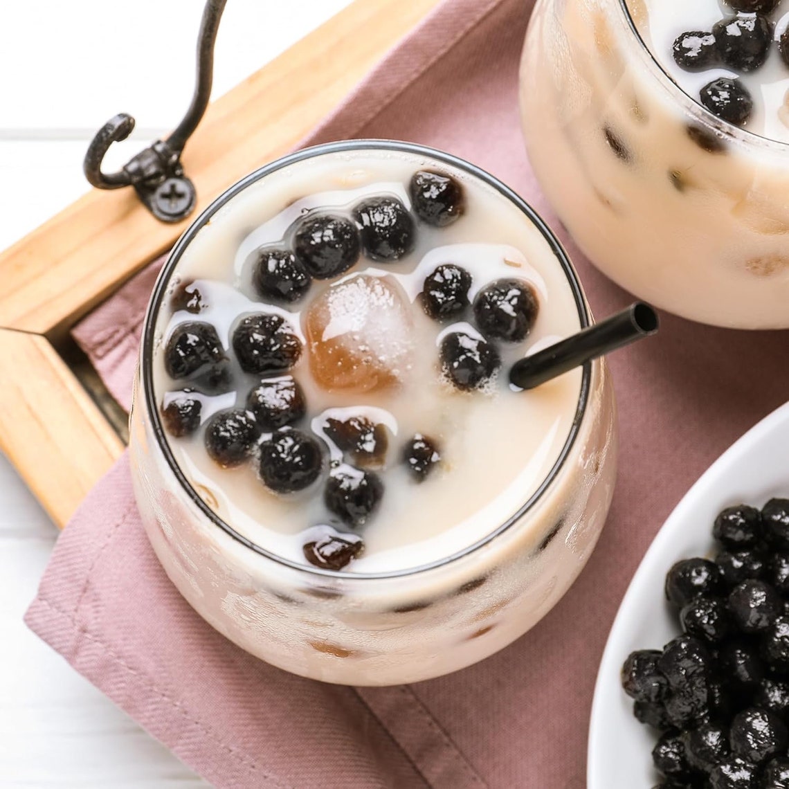 Black Tapioca Pearl 1kg Bag, Perfect for Ice Coffee, Slush, Blended ...