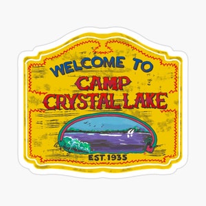 Camp Crystal Lake Sign Sticker - Etsy