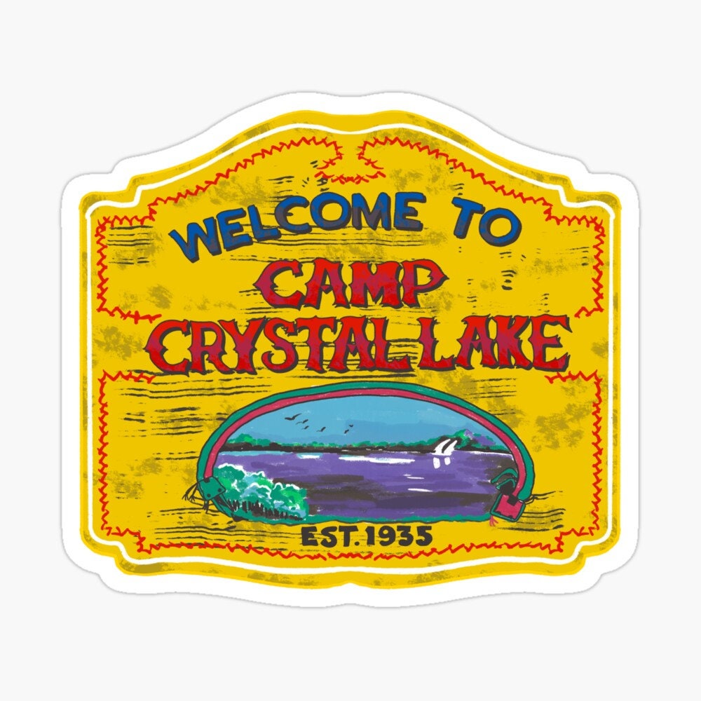 Camp Crystal Lake Sign Sticker - Etsy