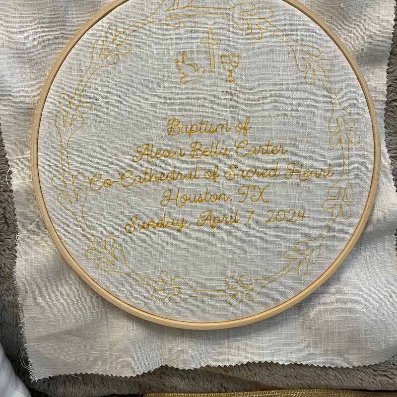 Baptism Embroidery Design - Etsy