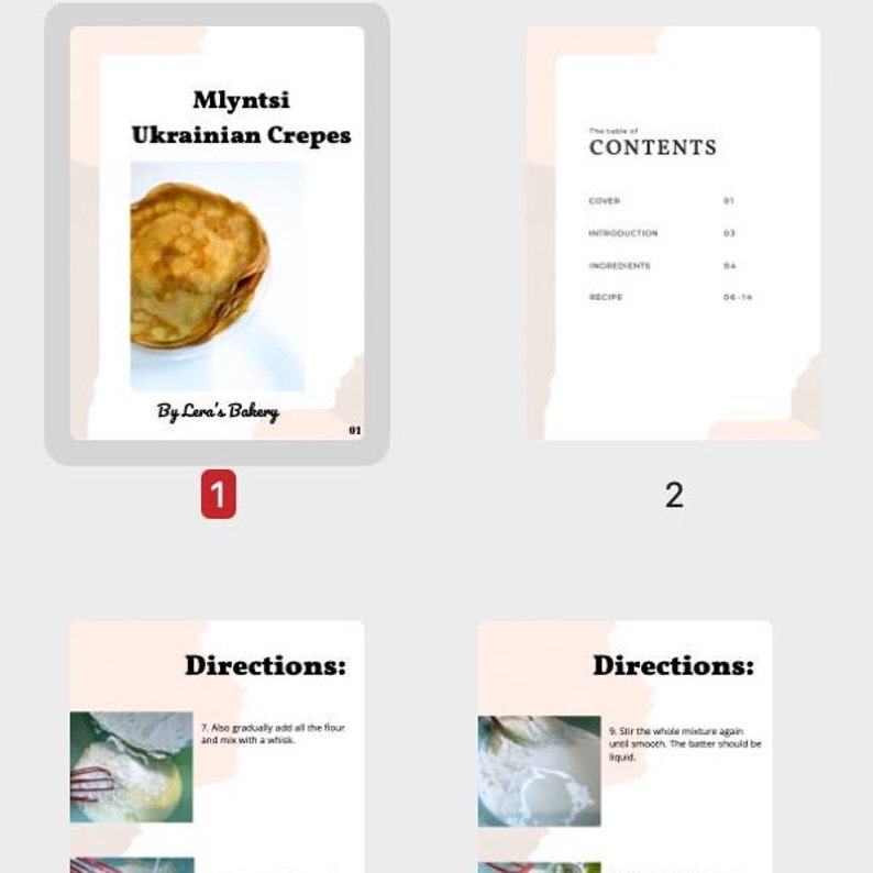 Mlyntsi Ukrainian Crepes, Easy Pancakes Recipe for Beginners, PDF ...