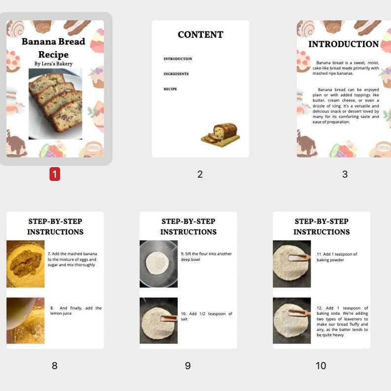 Banana Bread Recipe, Easy Recipe for Beginners | PDF Recipe, Instant ...