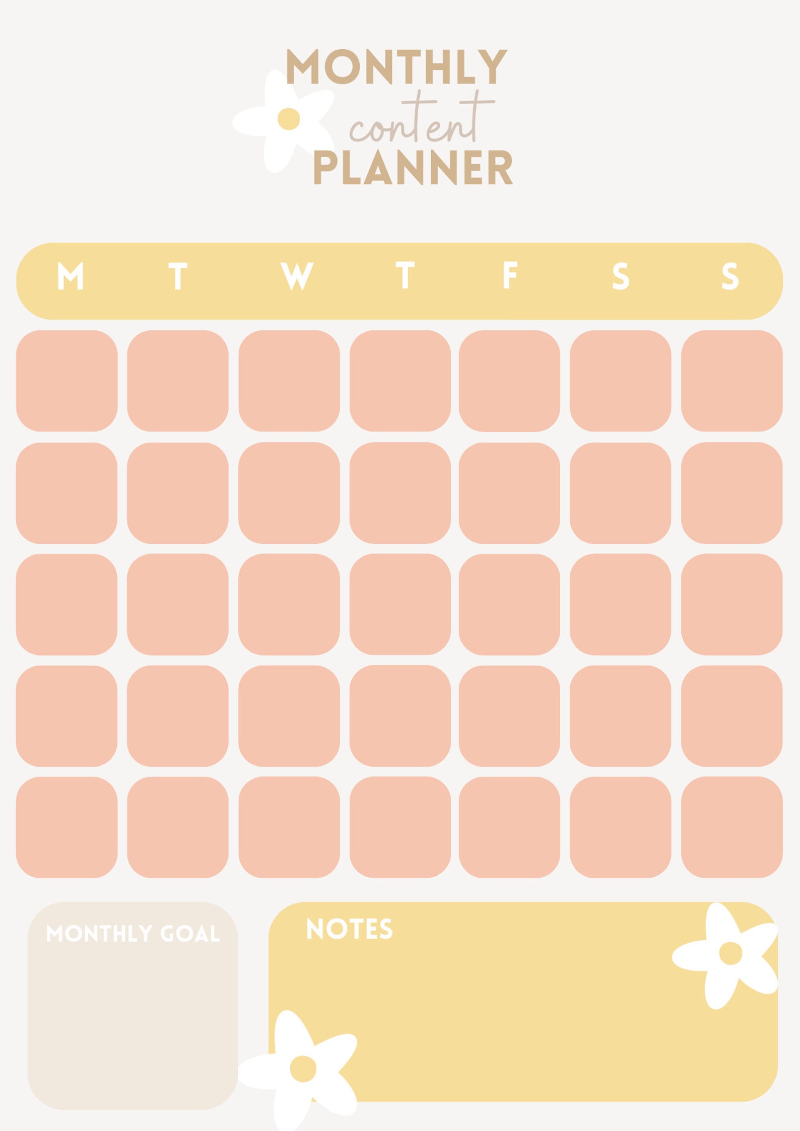 Printable Content Calendars - Etsy