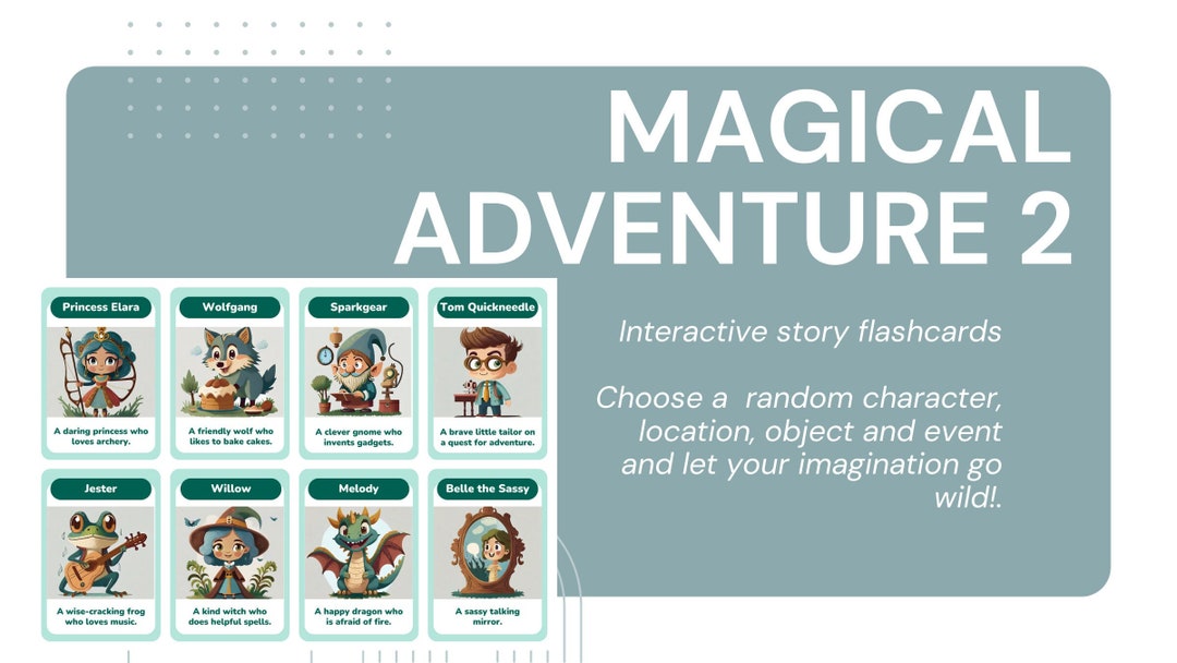 Magical Adventure Story Flashcards Set 2 | Digital Download ...