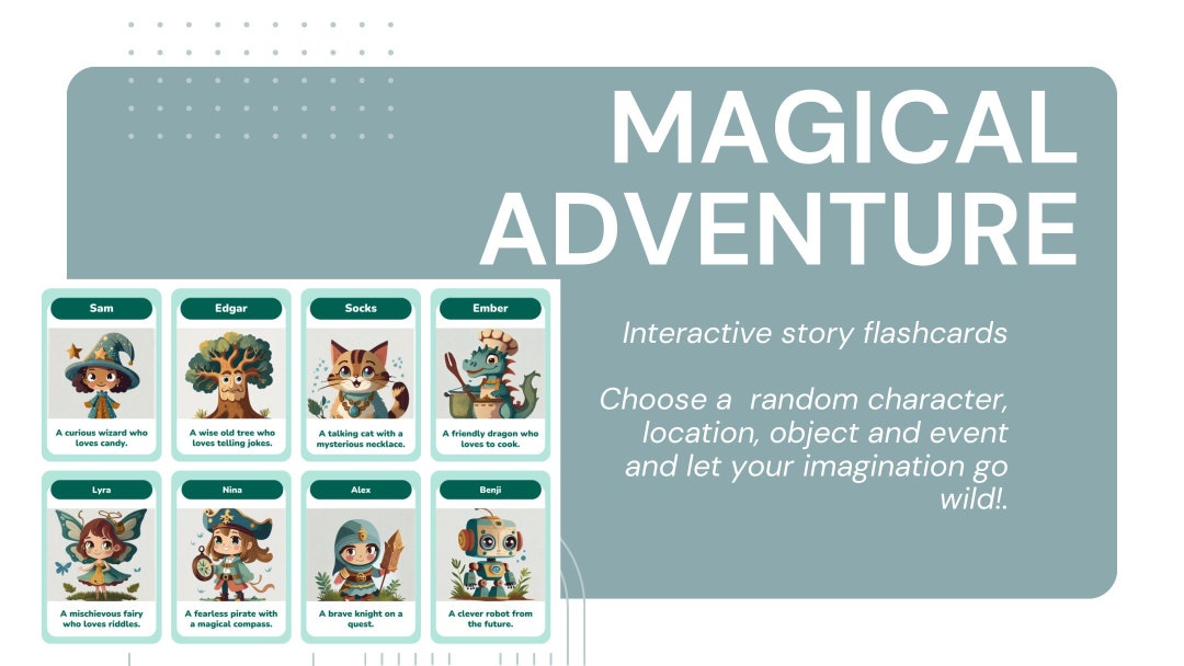 Magical Adventure Story Flashcards Set 1 | Digital Download ...