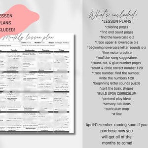 Lesson Plans for Homeschool, Home Daycare, Preschool Curriculum BUNDLE ...