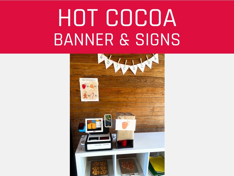 Hot Cocoa Pretend Play, Dramatic Play Print, Pretend Play Printables ...