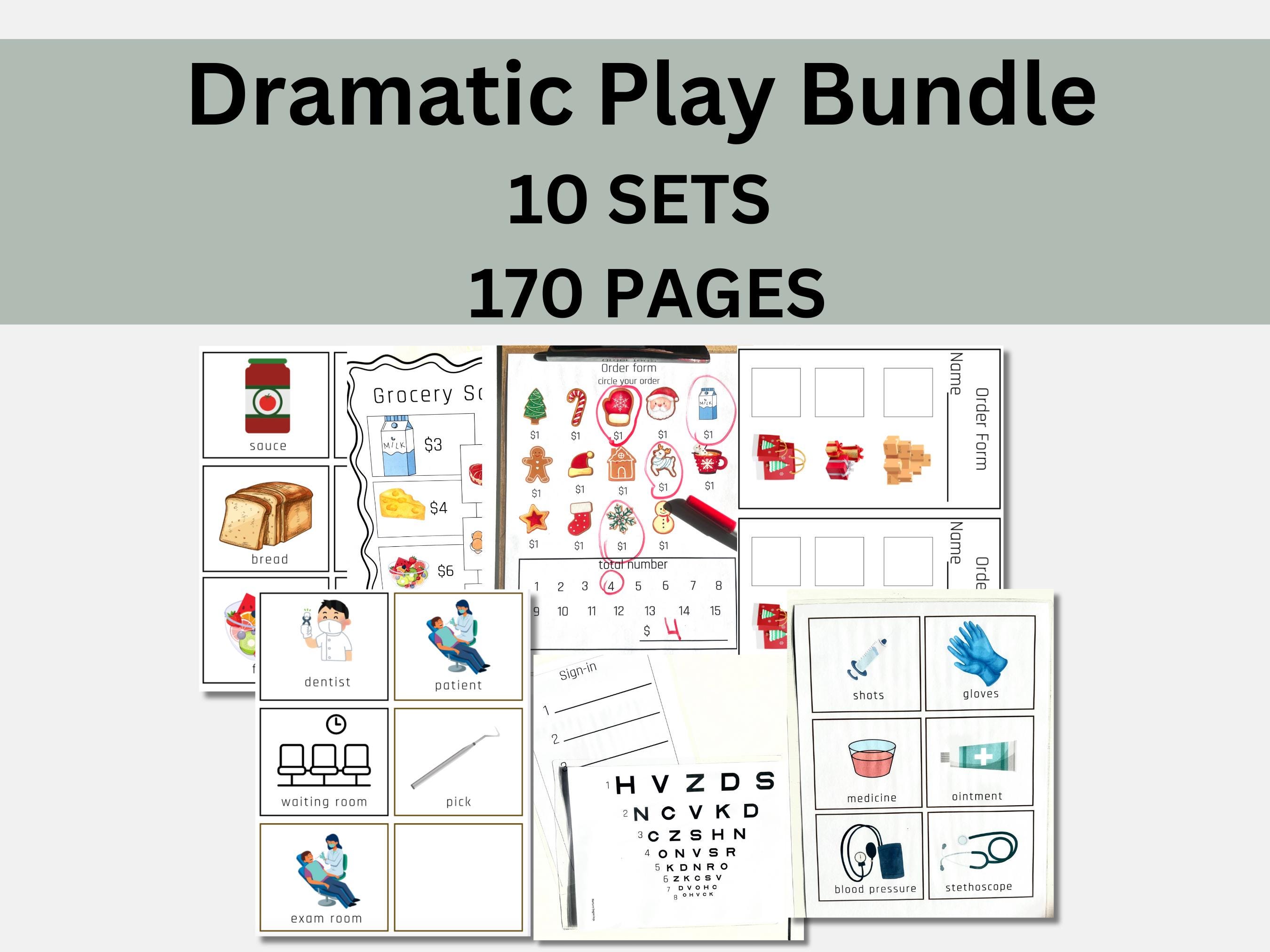 Dramatic Play Bundle, Pretend Play Bundle, Pretend Play Printables, 10 ...
