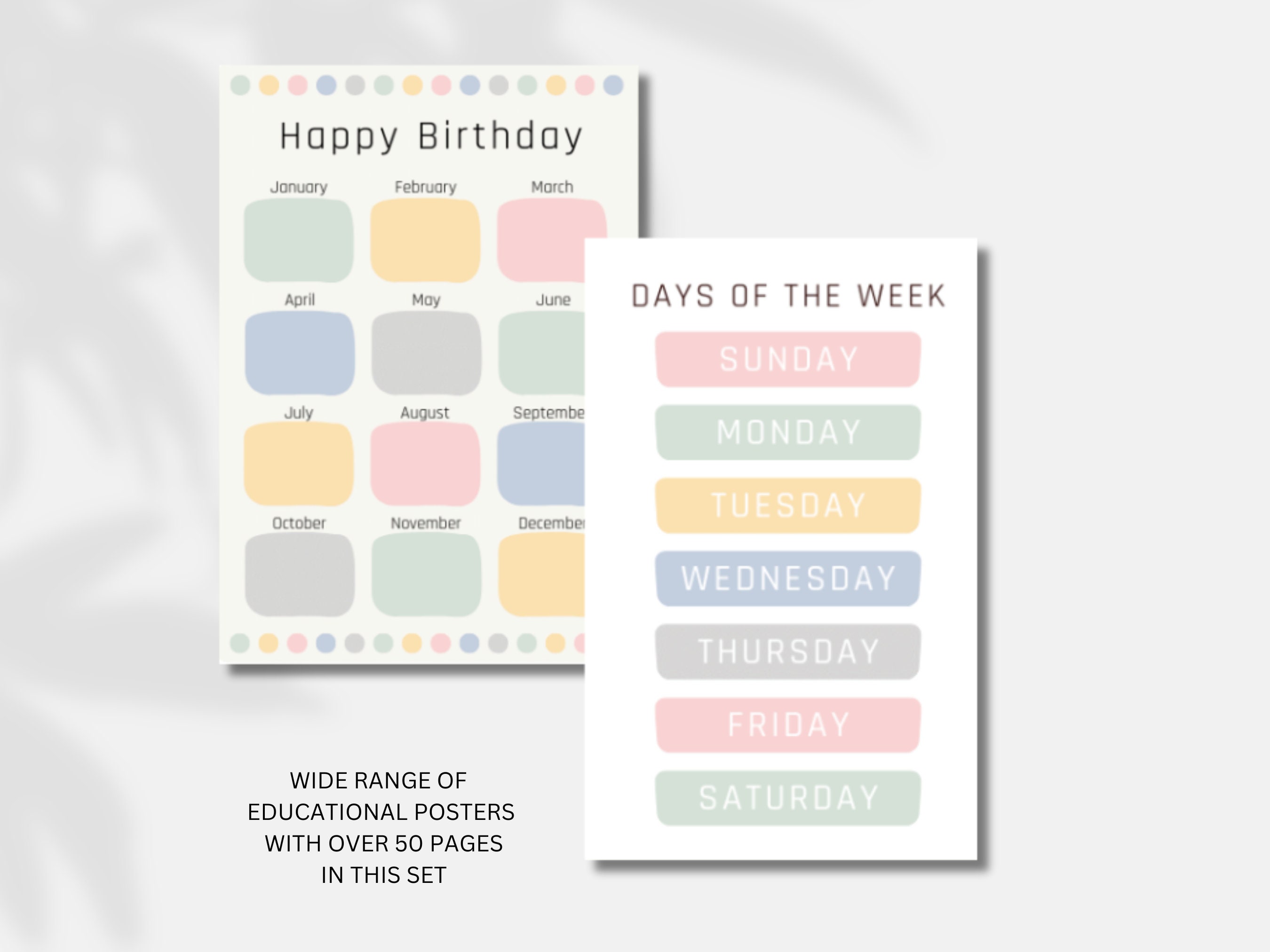 Set of Educational Posters, Homeschool Learning Prints, Printables ...