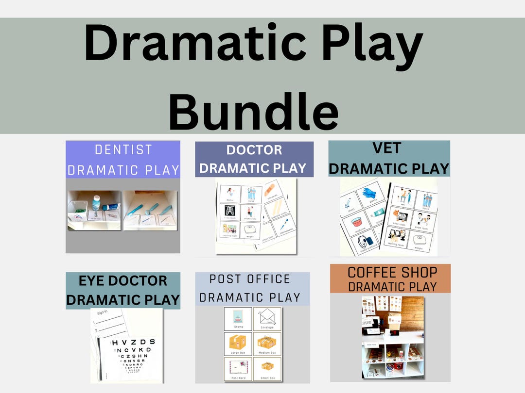 Dramatic Play Bundle, Pretend Play Bundle, Pretend Play Printables, 10 ...