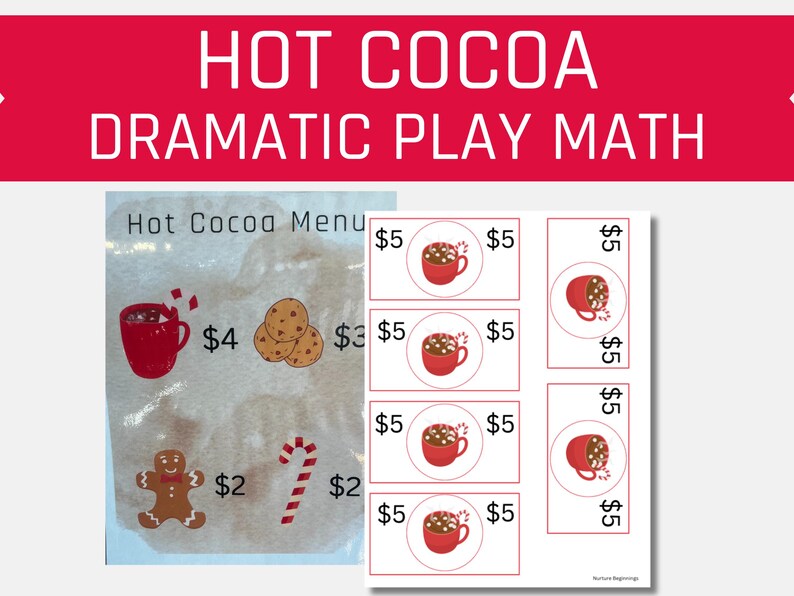 Hot Cocoa Pretend Play, Dramatic Play Print, Pretend Play Printables ...