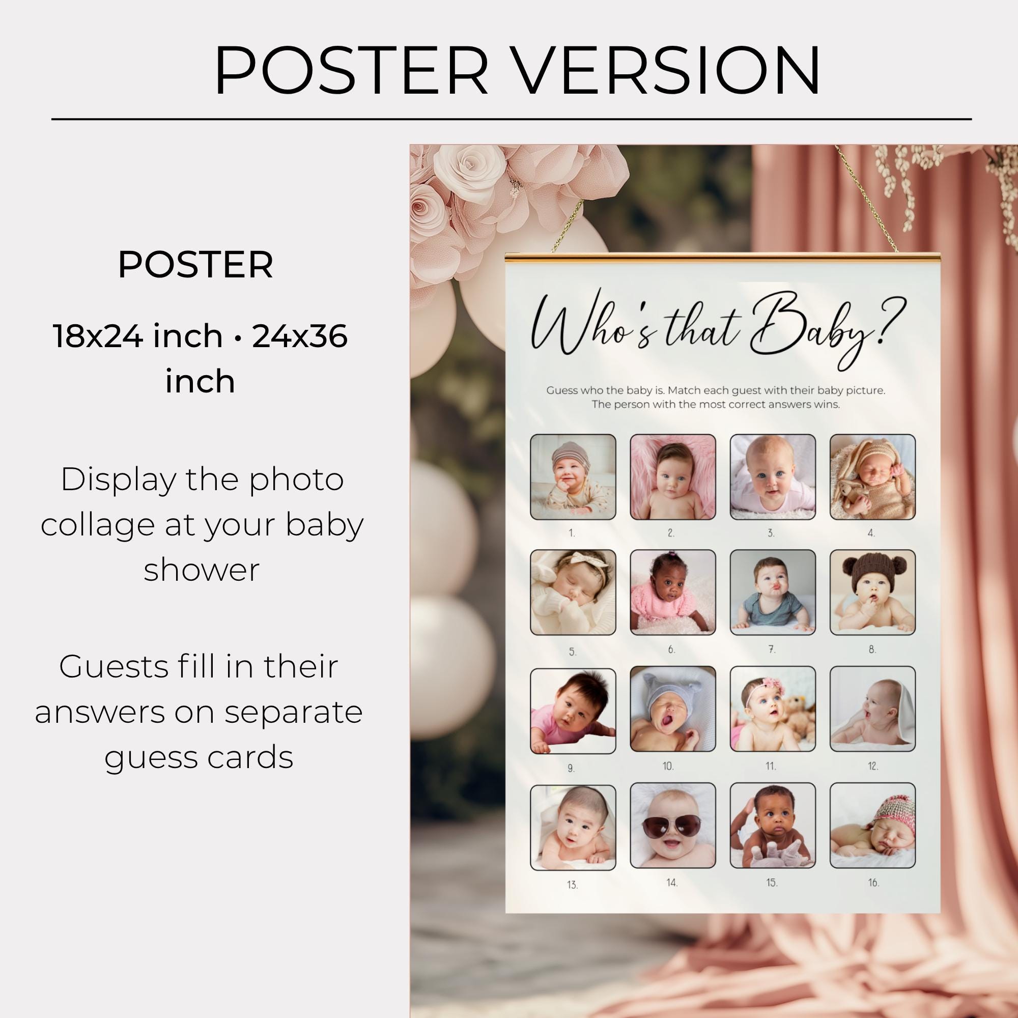 Who's That Baby Photo Game, Printable Guess Who Baby Shower Game ...