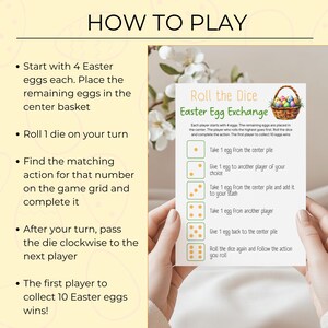 Easter Egg Exchange Game, Printable & Editable Dice Activity, Classroom ...