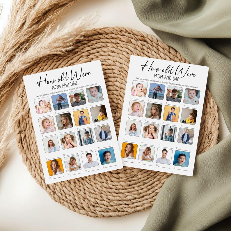 Baby Picture Guessing Game Template, Printable Guess Who Baby Shower ...