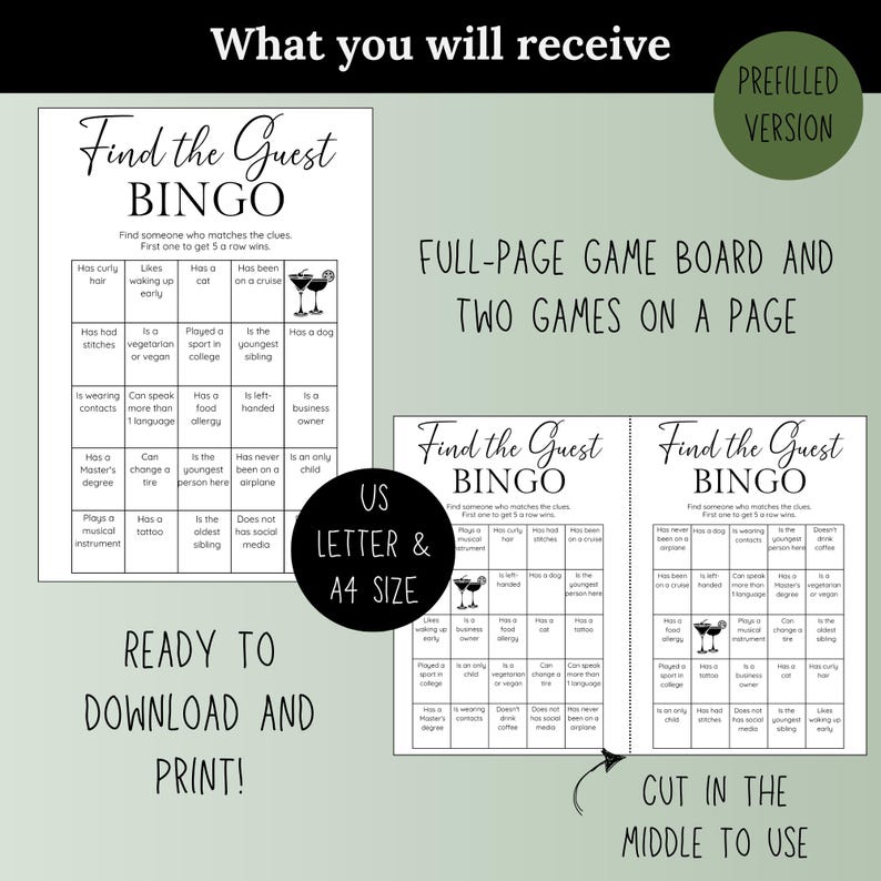 Get to Know You Bingo Template, Icebreaker Game for Team Building ...