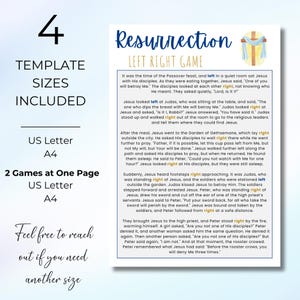 Left Right Easter Game, Printable Bible Activity, Fun Family ...