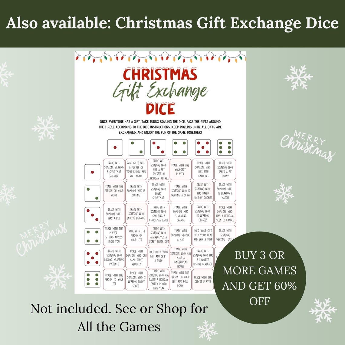 Left Right Poem - Fun Printable Christmas Gift Exchange Game for ...