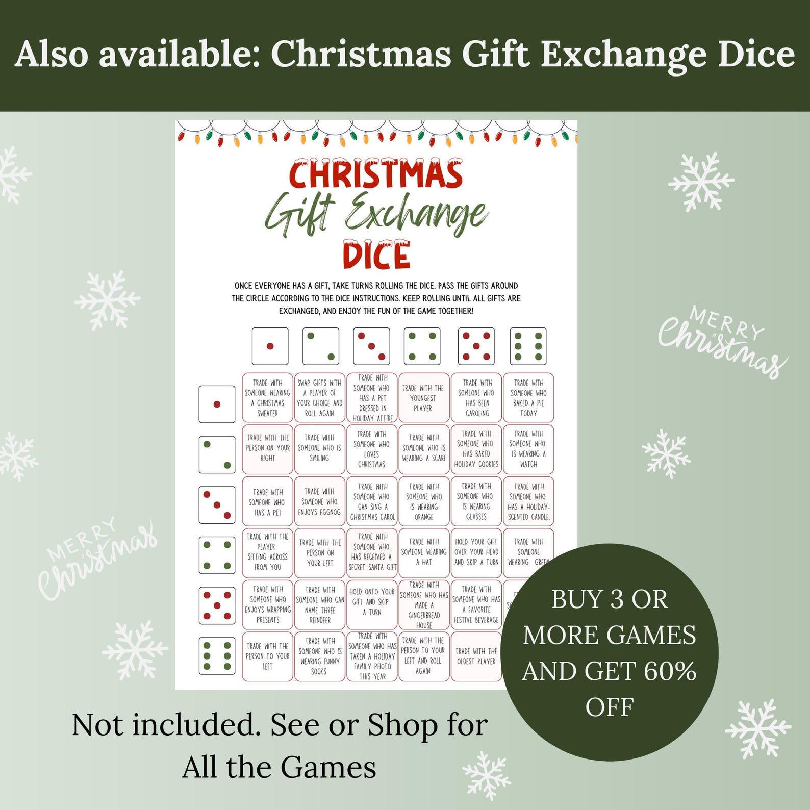 Left Right Poem - Fun Printable Christmas Gift Exchange Game for ...