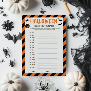 Halloween Emoji Game Printable, Fun Halloween Party Game for Kids ...