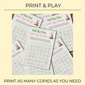 Easter Egg Exchange Dice Game, Printable Easter Game for Family Fun ...