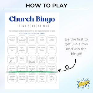 Find Someone Who Bingo Christian, Printable Icebreaker Game for Church ...