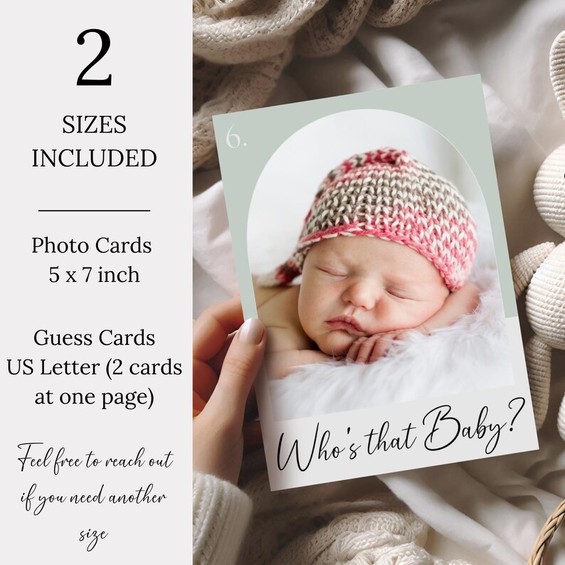 Who's That Baby Photo Game, Editable Printable Guess Who Baby Shower ...