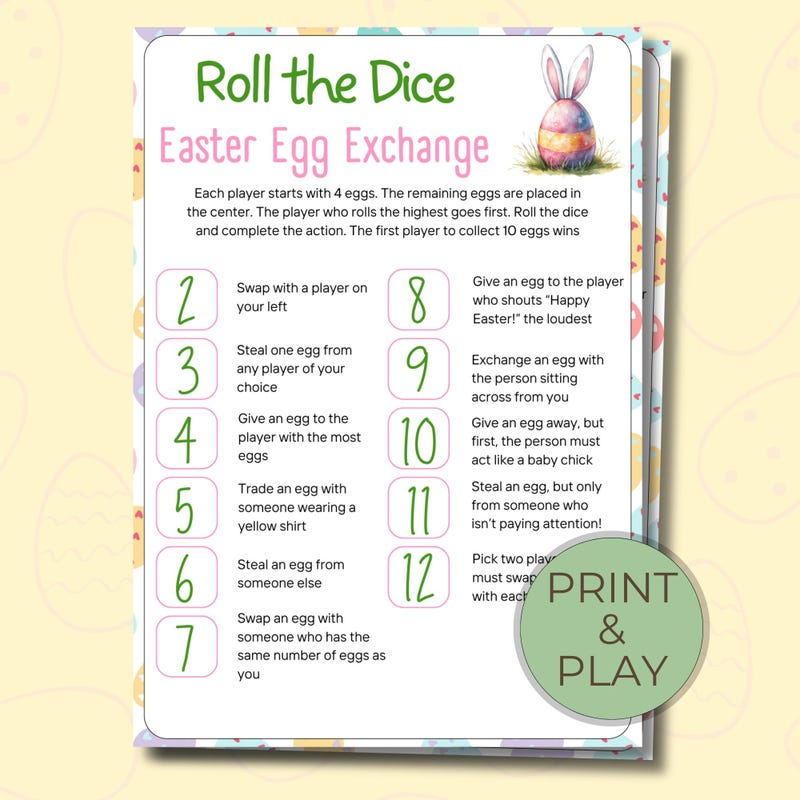 Easter Dice Games - Etsy