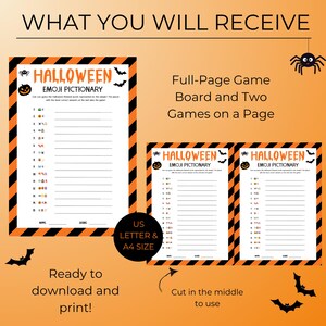 Halloween Emoji Game Printable, Fun Halloween Party Game for Kids ...