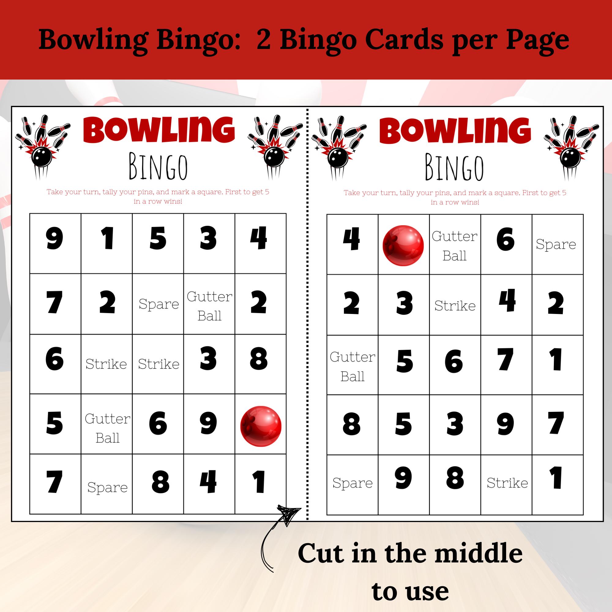 Bowling Bingo Cards, Fun Printable Game for Kids, Perfect for Bowling ...
