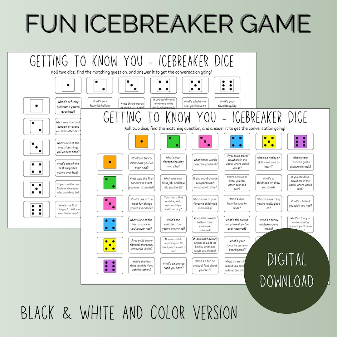 Get to Know You Icebreaker, Printable Bingo Game, Fun Team Building ...
