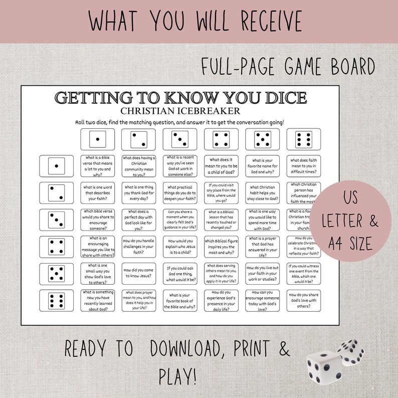 Womens Ministry Icebreaker Game, Fun Printable for Bible Study, Womens ...