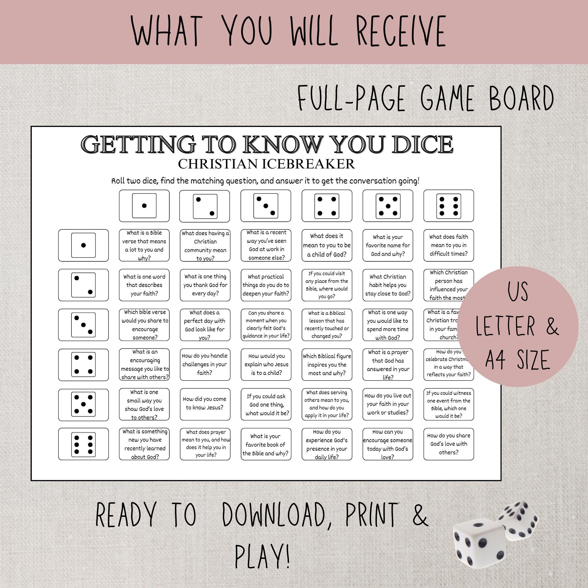 Womens Ministry Icebreaker Game, Fun Printable for Bible Study, Womens ...