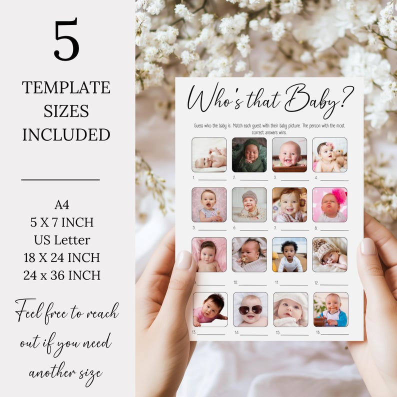Who's That Baby Photo Game, Printable Guess Who Baby Shower Game ...