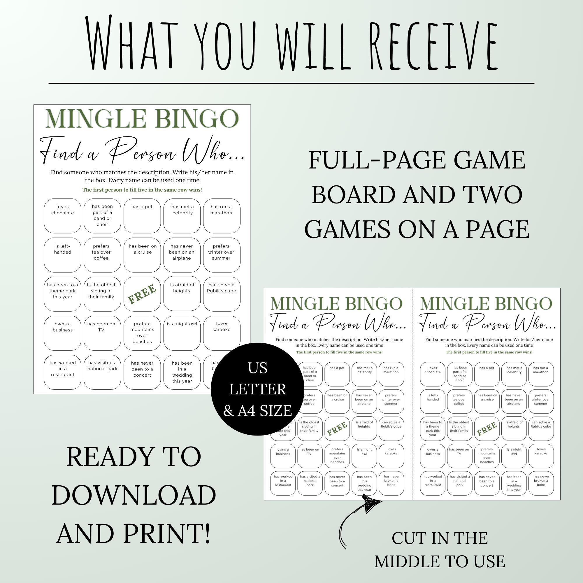 Getting to Know You Bingo, Fun Icebreaker Game for Office Parties, Team ...