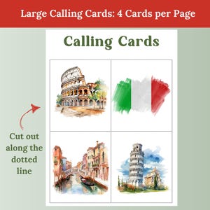 Italy Travel Bingo, 20 Printable Bingo Cards, Fun Family Game, Italian ...