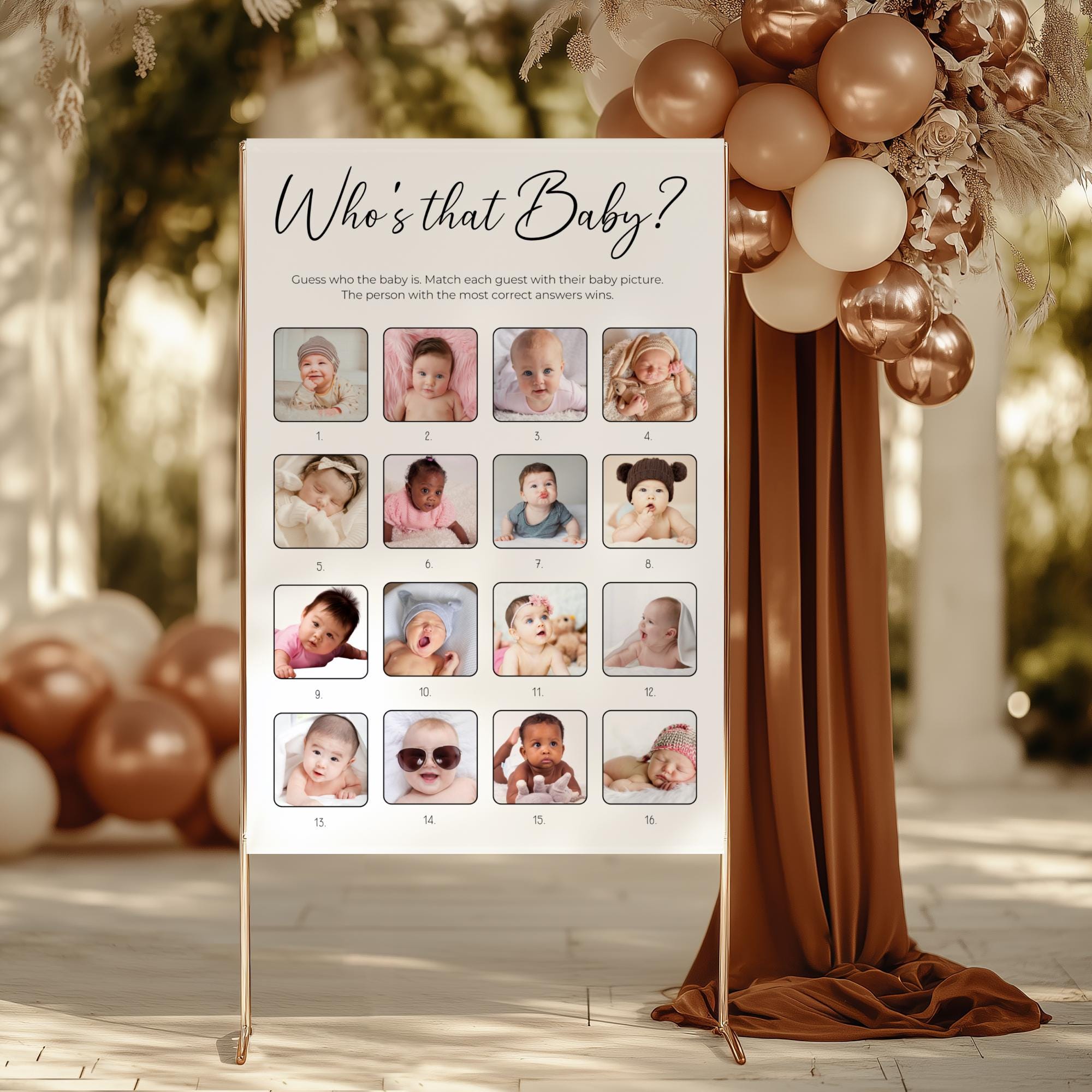 Who's That Baby Photo Game, Printable Guess Who Baby Shower Game ...