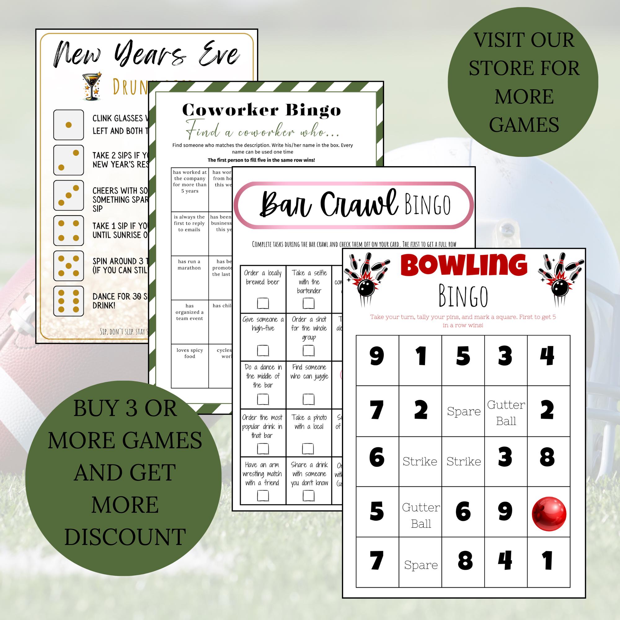 Football Watch Party Bingo Cards, Digital Download, Fun for College ...