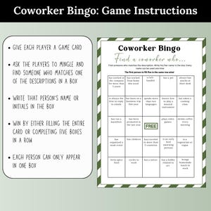 Coworker Bingo – Editable Employee Bingo Game, Getting to Know You ...