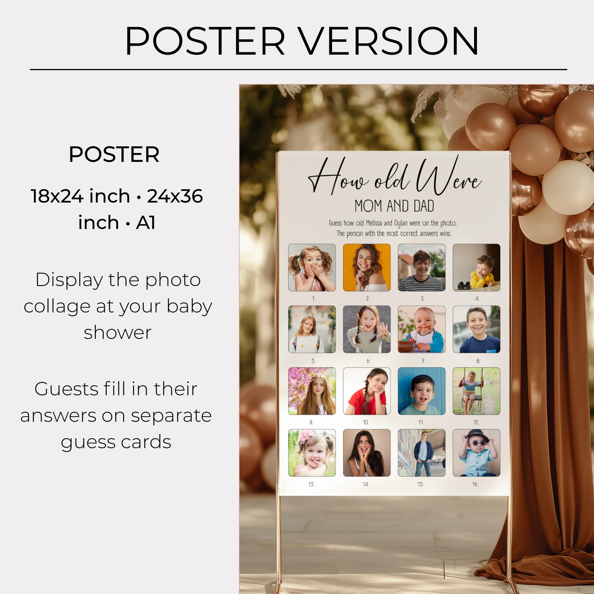 Baby Picture Guessing Game Printable, Editable How Old Were They ...