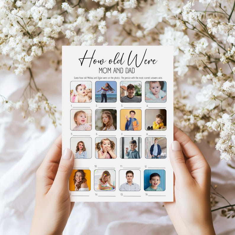 Baby Picture Guessing Game Template, Printable Guess Who Baby Shower ...