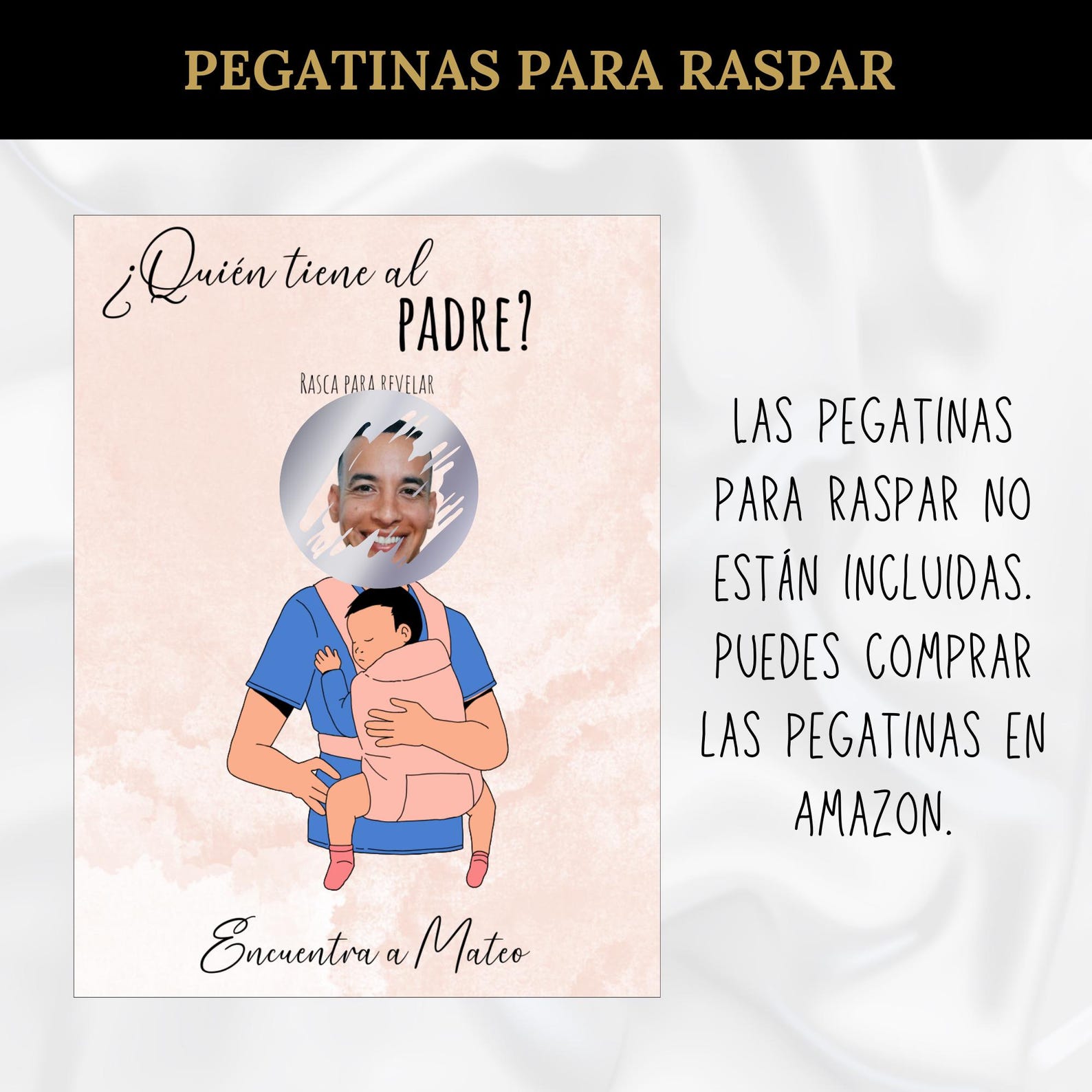 Juego editable de ¿Quién tiene al papá? en color rosa, plantilla para ...