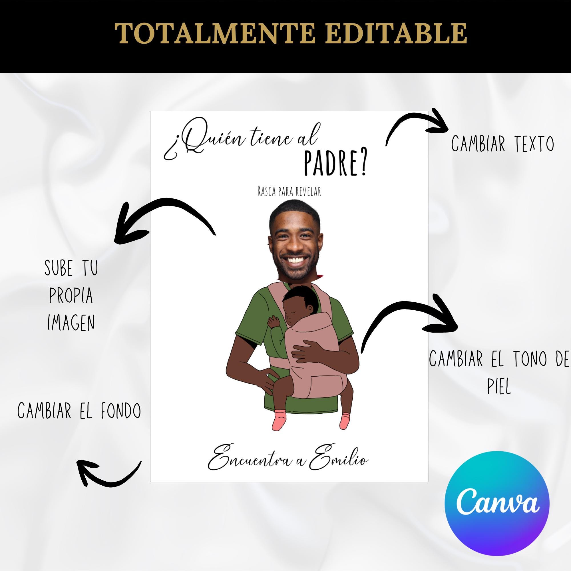 Juego editable de ¿Quién tiene al papá? en color rosa, plantilla para ...