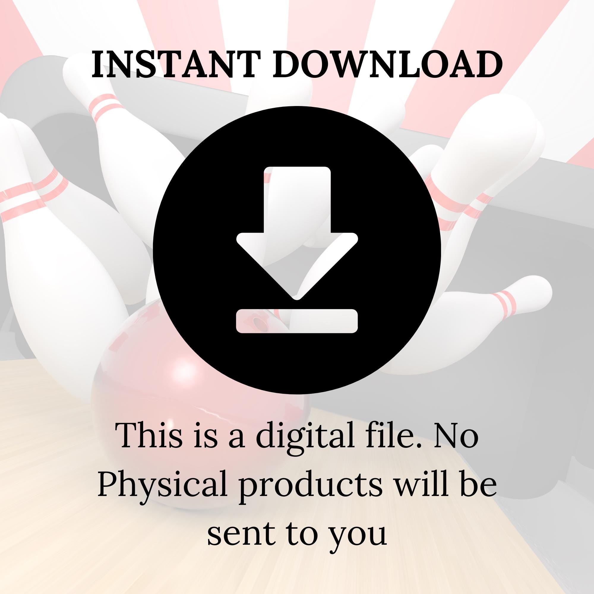 Bowling Bingo Cards for Kids, Fun Printable Party Game, Bowling ...